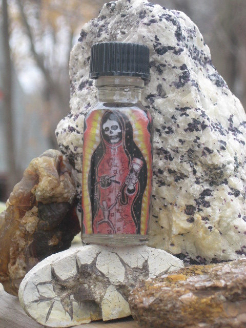 Santa Muerte-Holy Death-"Sacred Image Oil"Hoodoo-Witchcraft-Voodoo-San ...